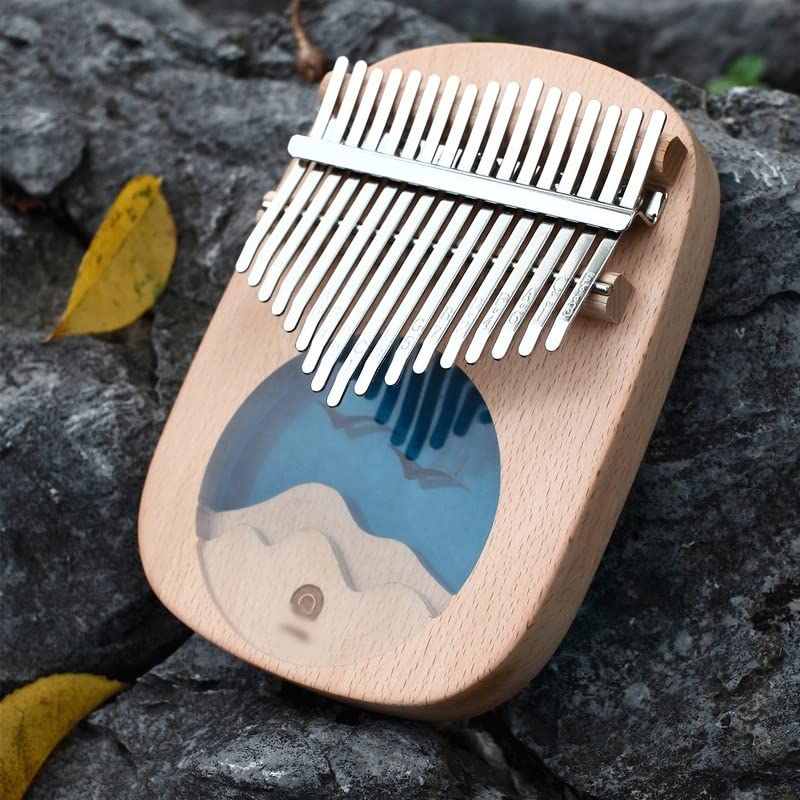 WSSBK 17 Tone Finger Piano Portable Kalimba Easy to Learn Ethereal Instrument Finger Piano