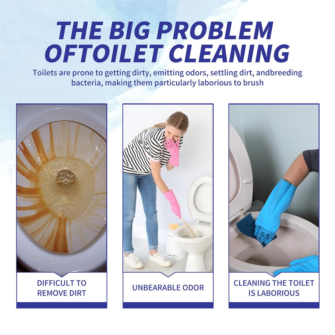 OEIEFE Automatic Powerful Foam Cleaner, Homebbc Foam Cleaner for Toilet, Foam Cleaner Active Dissolution Toilet, Toilet Cleaning Tablets for Automatic Stain Removal (2Box)