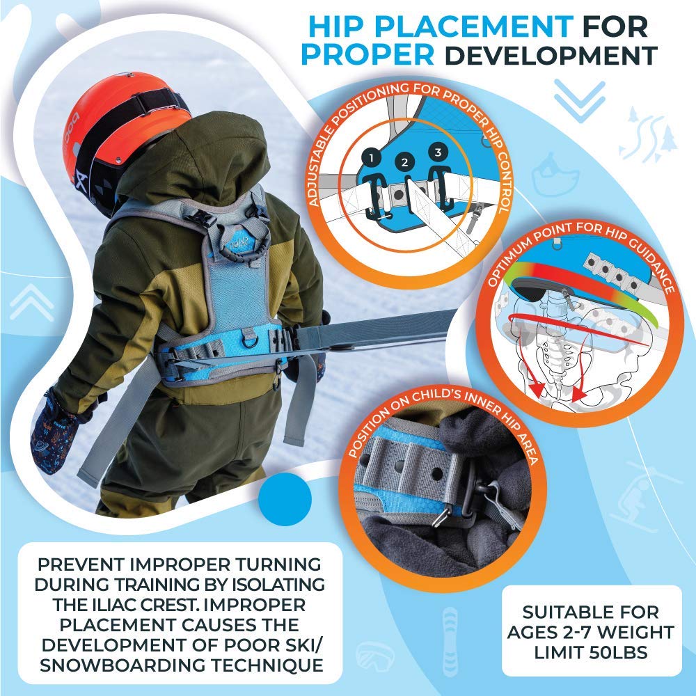 Ski & Snowboard Training Harness + Ski & Pole Carrier Bundle - Teach Your Child the Fundamentals of Skiing and Snowboarding - Complimented by Ski & Pole Carrier to Help Them Get to the Mountain