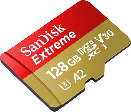 SanDisk Extreme (UHS-1 U3 / V30) A2 128GB MicroSD (2 Pack) Memory Card for GoPro Hero 9 Black Action Cam Hero9 SDXC (SDSQXA1-128G-GN6MN) Bundle with (1) Everything But Stromboli Micro SD Card Reader