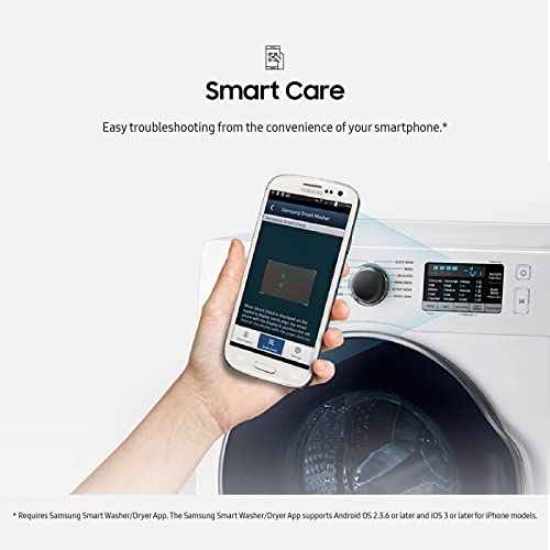SAMSUNG 4.0 cu. ft. Electric Dryer, Compact Clothes Drying Machine, Stackable for Small Spaces w/ Sensor Dry, 12 Preset Cycles, Reversible Door, Internal Drum Light, DV22K6800EW/A1, White