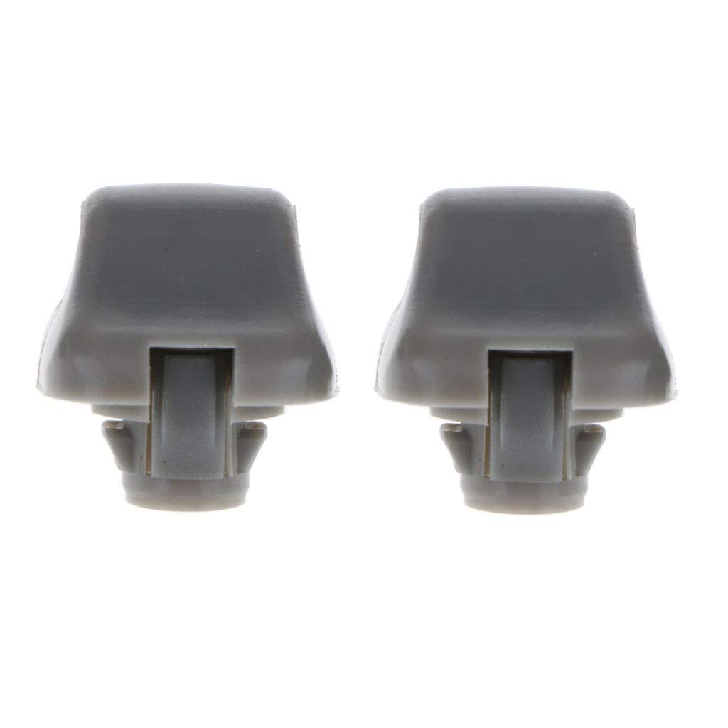 Poweka Sunvisor Clip Hook Replacement Compatible with 1998-2007 Accord 1996-2004 Civic 2007-2011 CR-V 1999-2010 Odyssey 2006-2011 Ridgeline, Replace 888217-S01-A01ZA Gray Pack of 2
