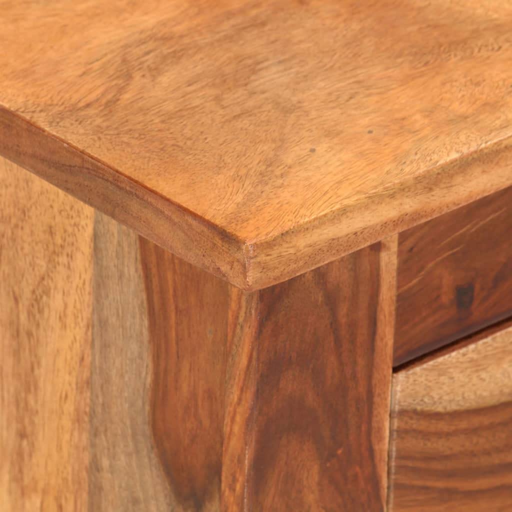 QJBSAVVA Nightstand 15.7"x11.8"x19.6" Solid Sheesham Wood,Bedroom Furniture Side Tables Sofa Side Table Suitable for Bedroom, Living Room, Office, Corridor
