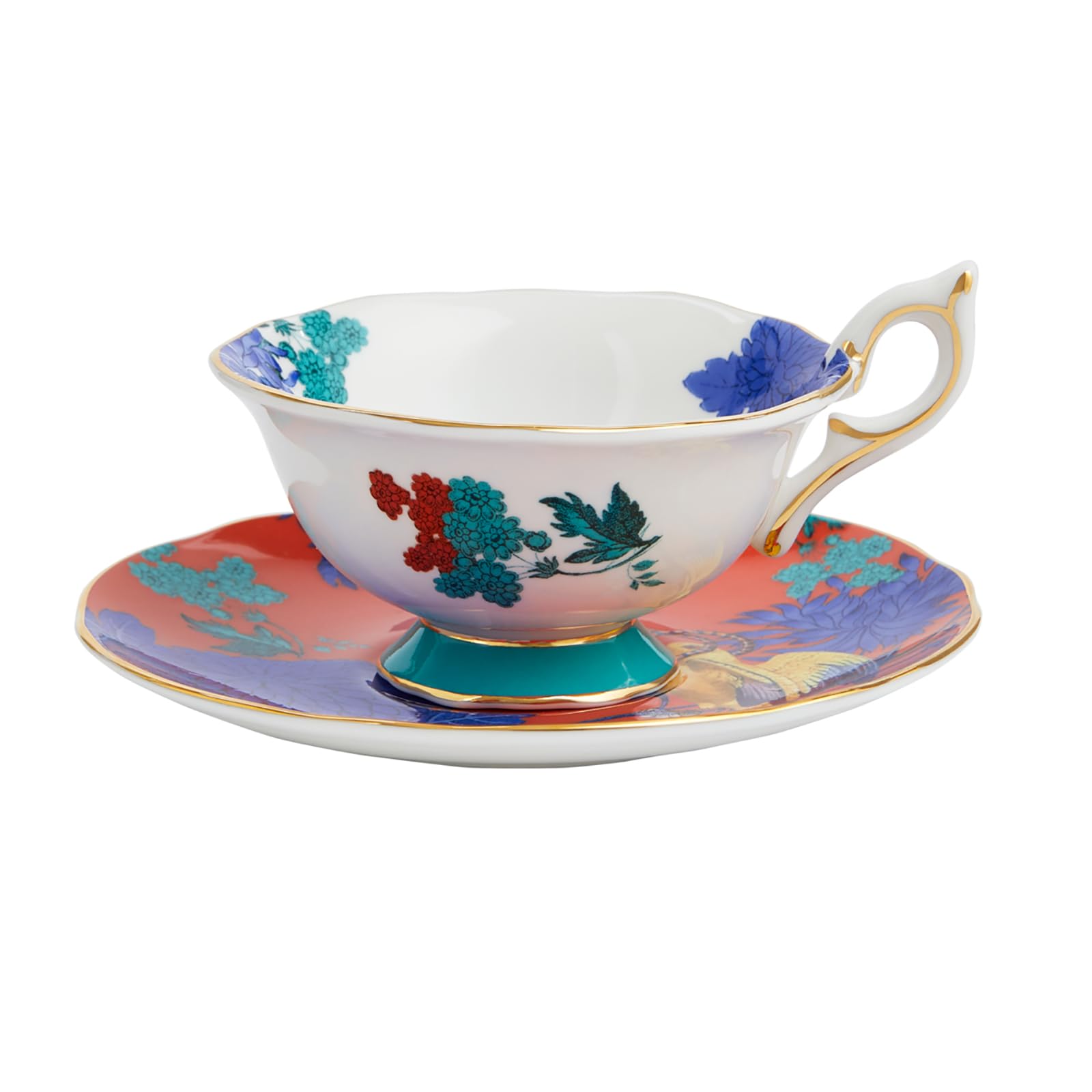 Wedgwood Wonderlust Golden Parrot Teacup & Saucer