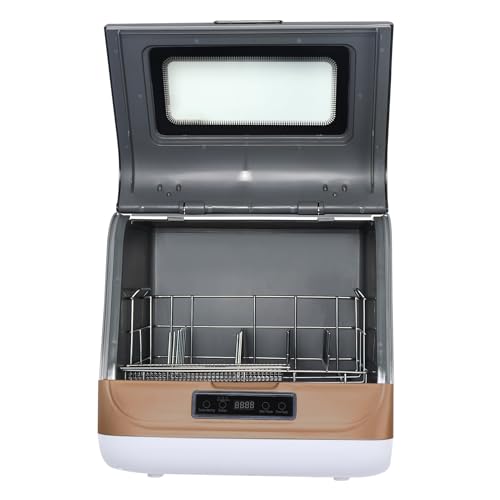 Portable Countertop Dishwasher, Mini Dishwasher,4 Washing Programs Deep Cleaning With Air Drying, 1200W Automatic Dishwashing Machine,Compact Countertop Dish Washer Dishes washing Cleaner Machine