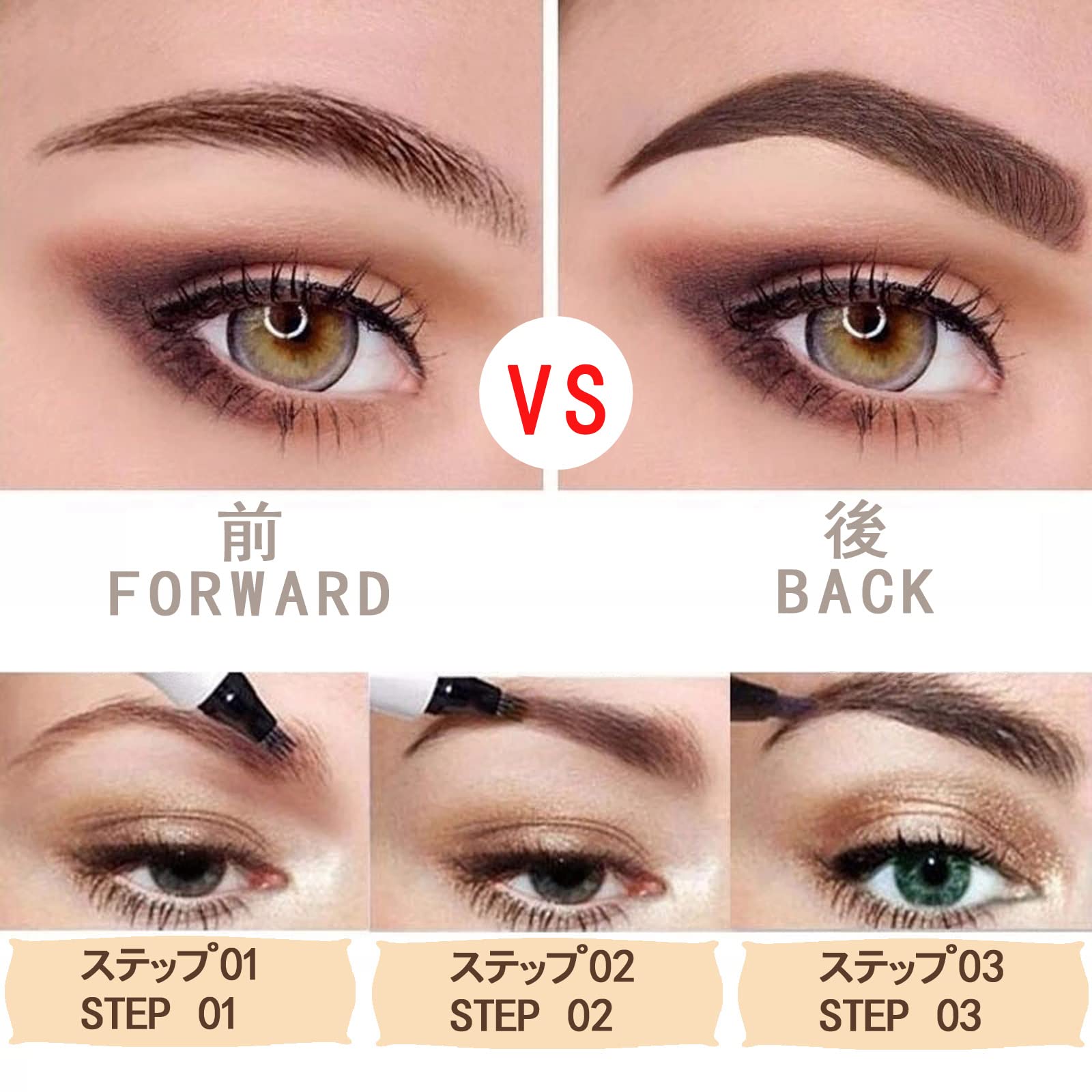 subaoqi 5 PCS Microblading Pencil For Eyebrows Eyebrow Pencil Brush, Light And Dark Brown Reddish Gray Black Magical Precise Waterproof 4 Tip tattoo studio Brow Pen