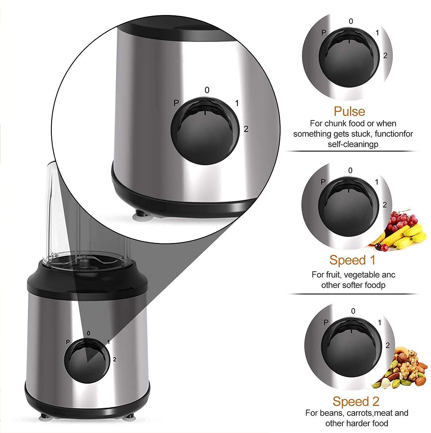 Water cup Electric juicer Blender Smoothie Maker 22000Rpm High Speed U200BU200Bblender With 1800Ml Mason Jar 3 Speed U200BU200Bcontrols 3 Speed U200BU200Band 3 Sharp Titaniu ZJ666