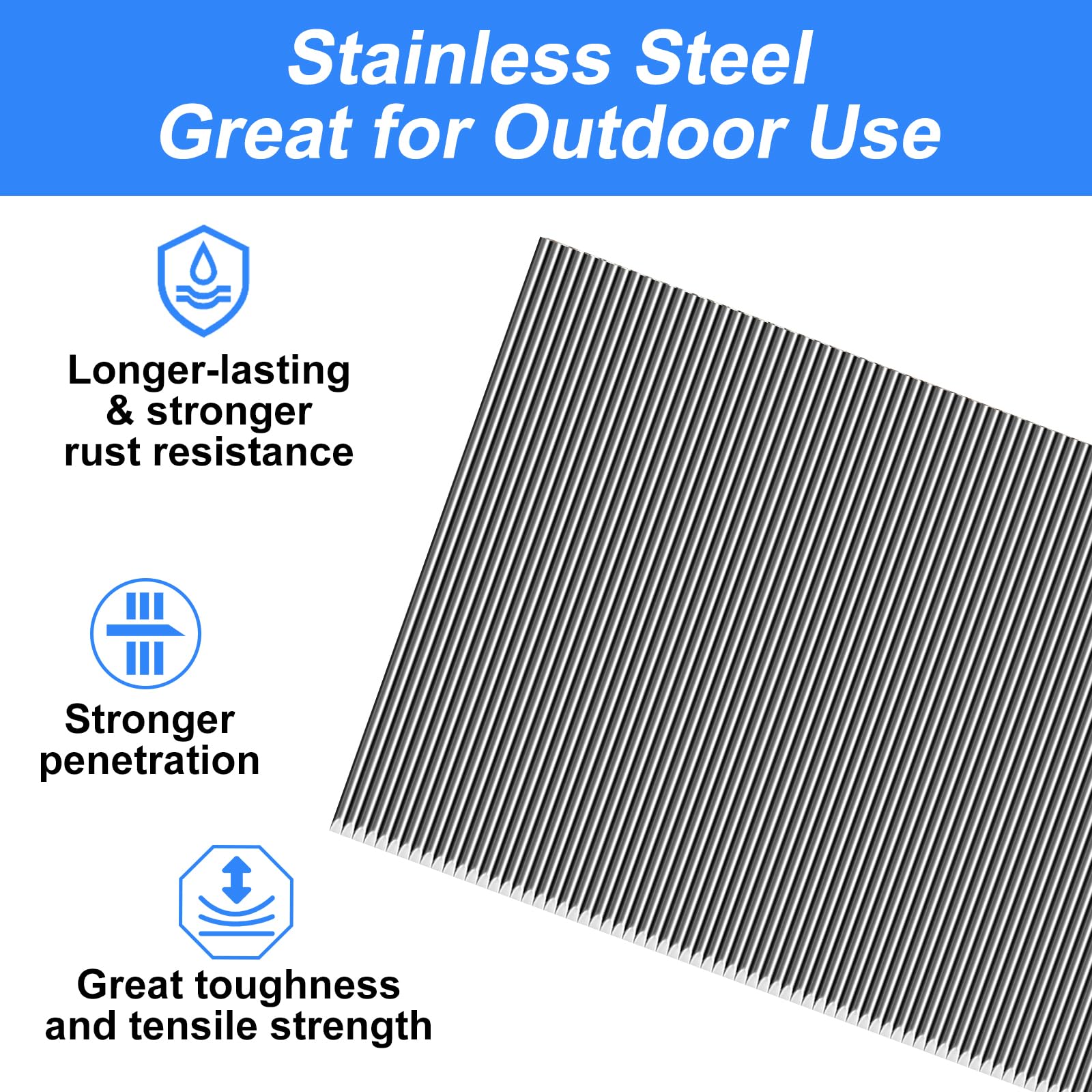 SimCos 23 Gauge Stainless Steel Pin Nails Headless Pinner Nails (3/8",9/16",3/4",1",1-3/8") assorted 5 sizes for Molding Cabinetry Building Assembly (5000)