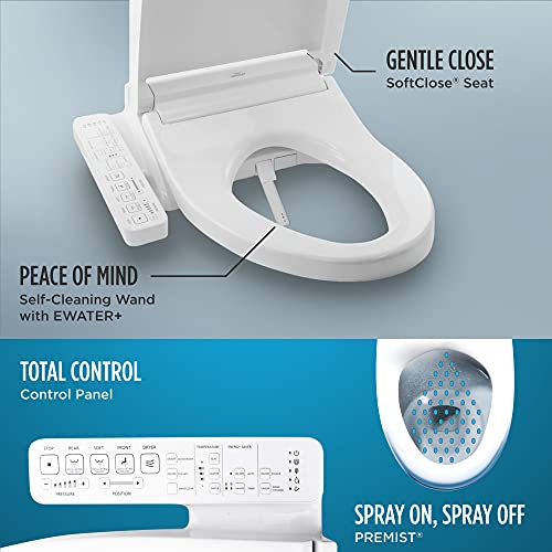 TOTO SW3073#01 WASHLET C2 Round Electronic Bidet Toilet Seat, Cotton White