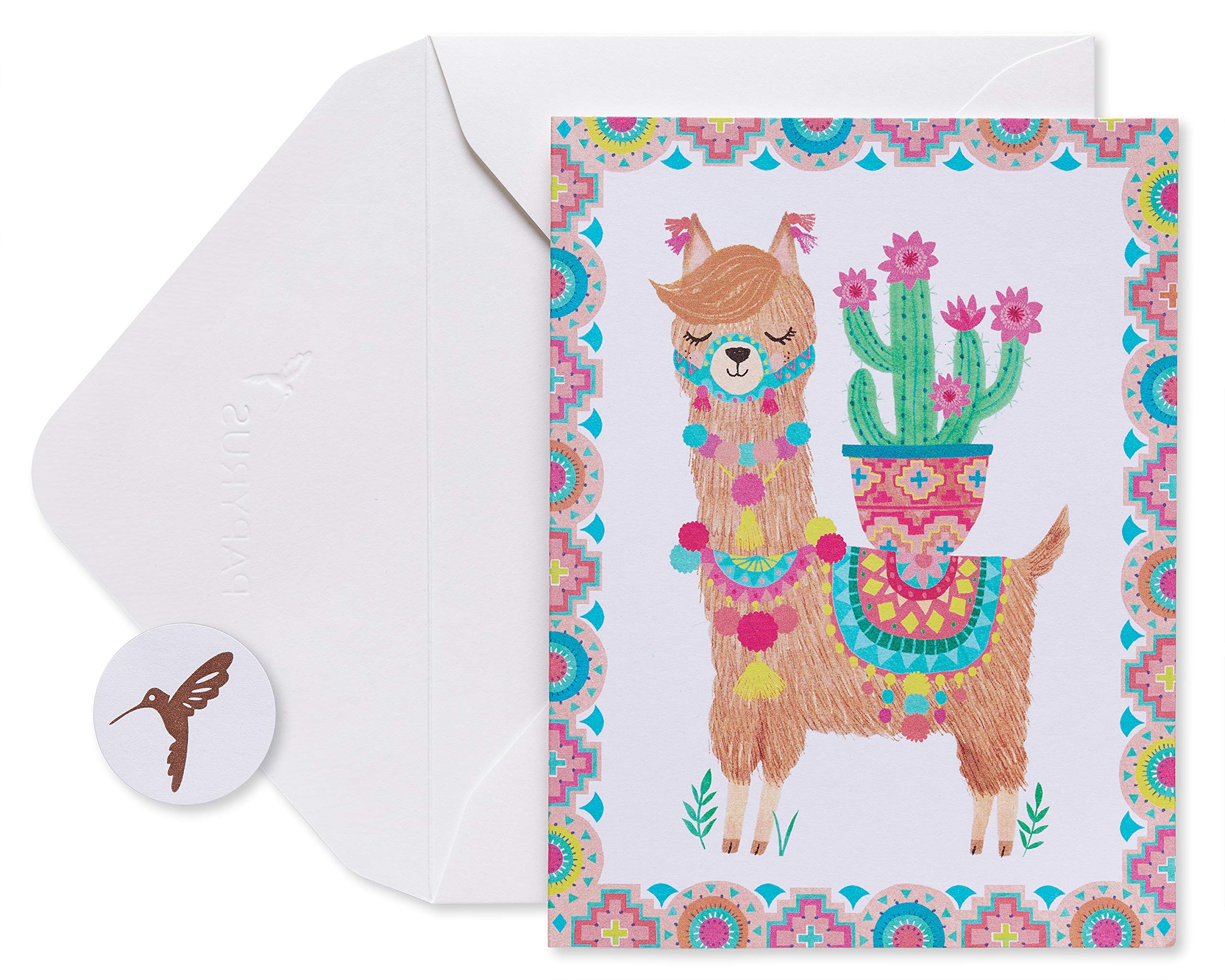 Papyrus Blank Cards with Envelopes, Llama (16-Count)