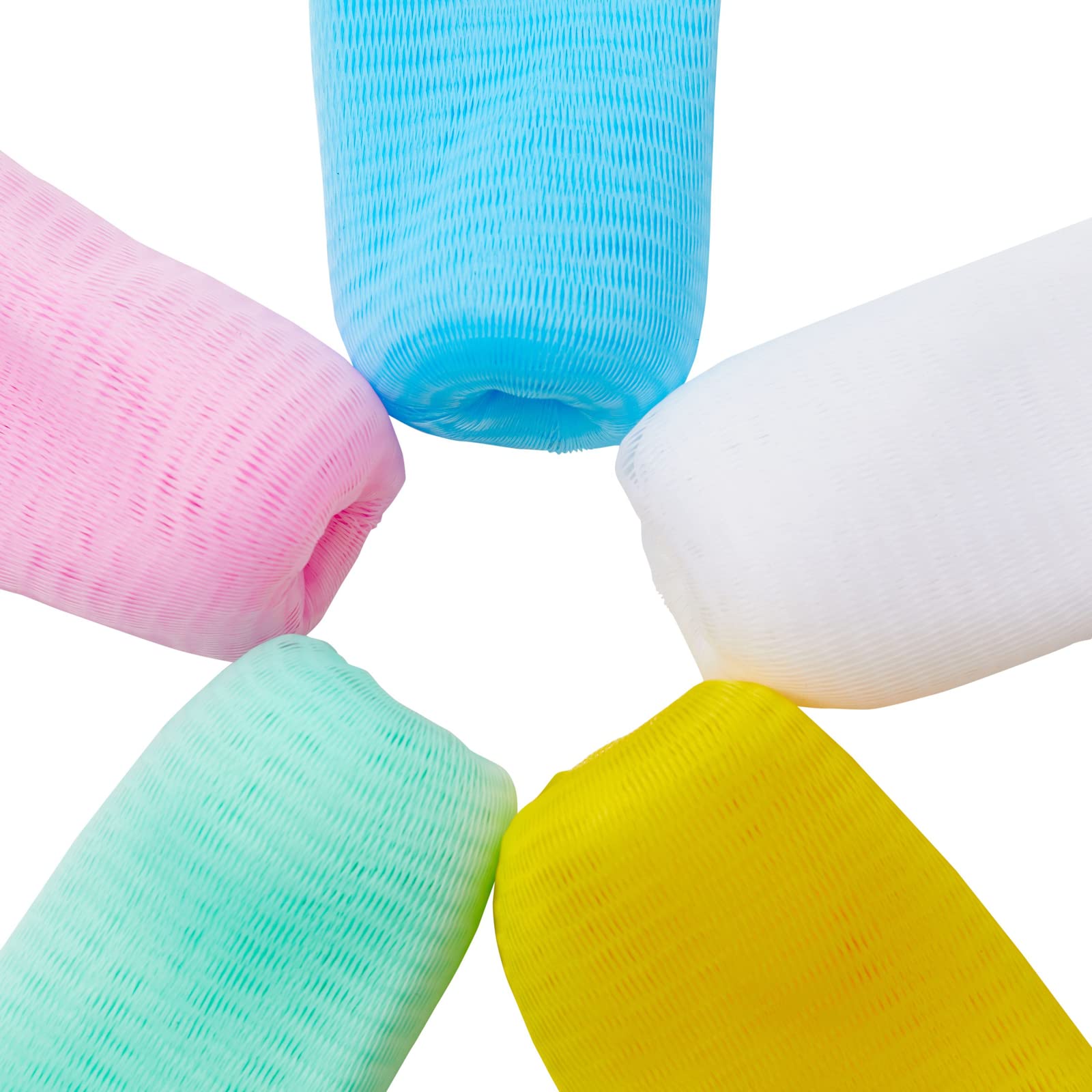 Okuna Outpost Bar Soap Saver Bags, Loofah Holder Pouches for Bath or Shower (5 Colors, 20 Count)