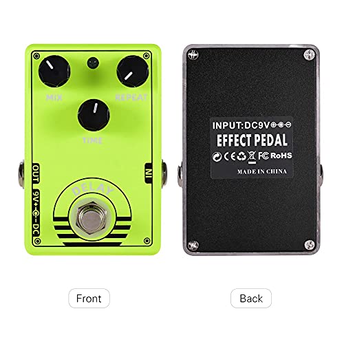 ZYZMH D-14 Delay Guitar Effect Pedal Delay Pedal with Mix Repeat and Time Controls True Bypass Design for Electric Guitar
