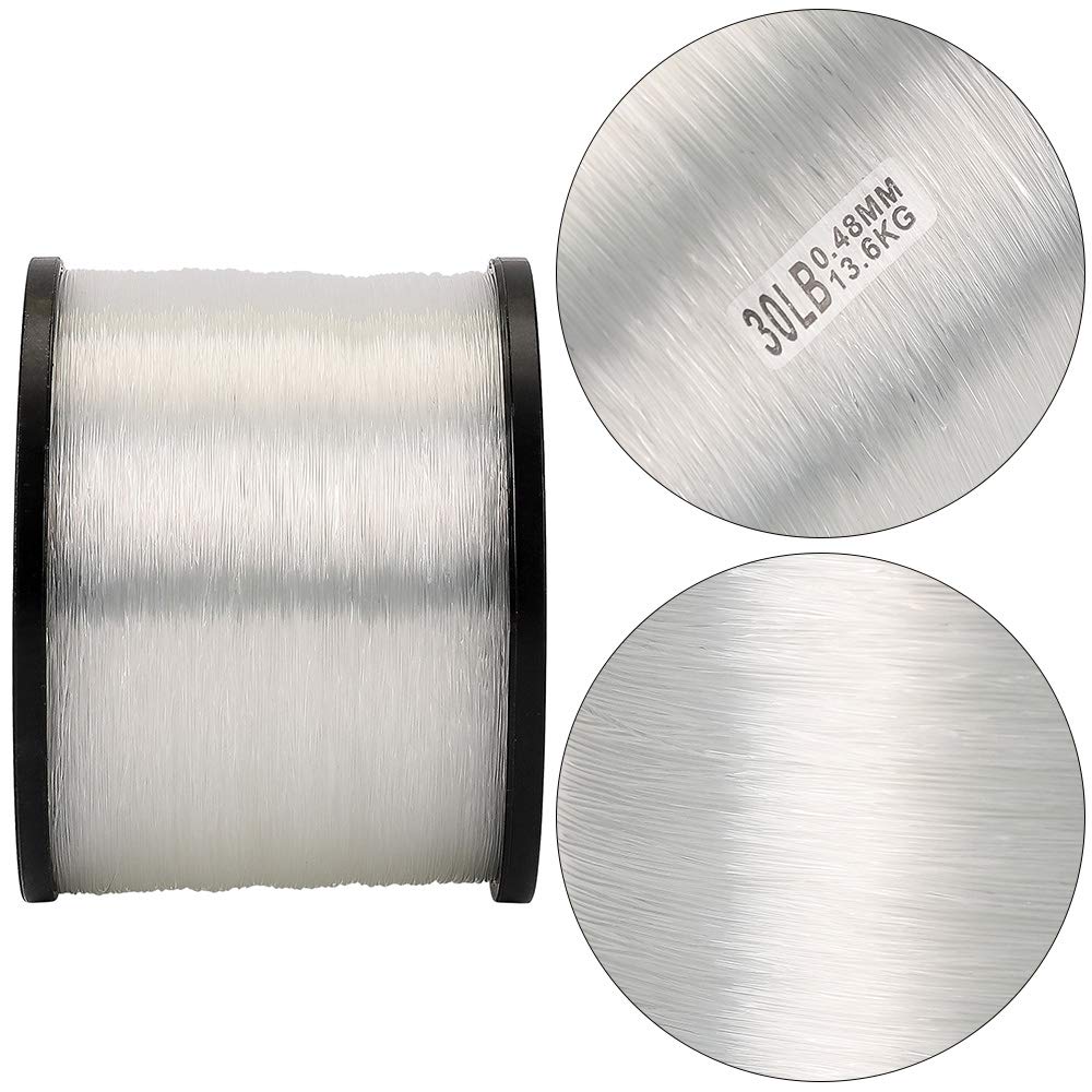 SKYSPER Monofilament Fishing Line, Highly Abrasion Resistant Nylon String Fluorocarbon Strong Fishing Wire 1000m/1094 Yard Zero Stretch Ultra-Thin Diameter Superline