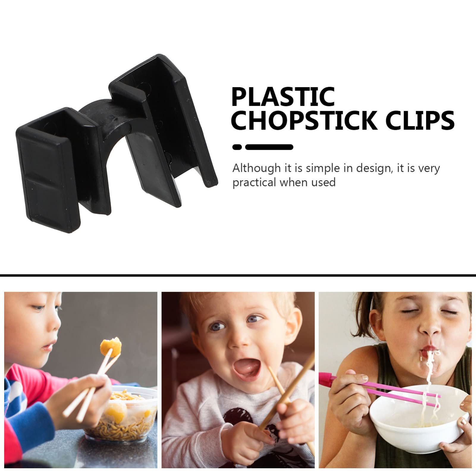 TOPBATHY Training Chopsticks Reusable Chopstick Helpers Training:10PCS Chopsticks Hinges Connector Right or Left Handed Chopsticks Helper Beginners for Beginners, Trainer, Seniors