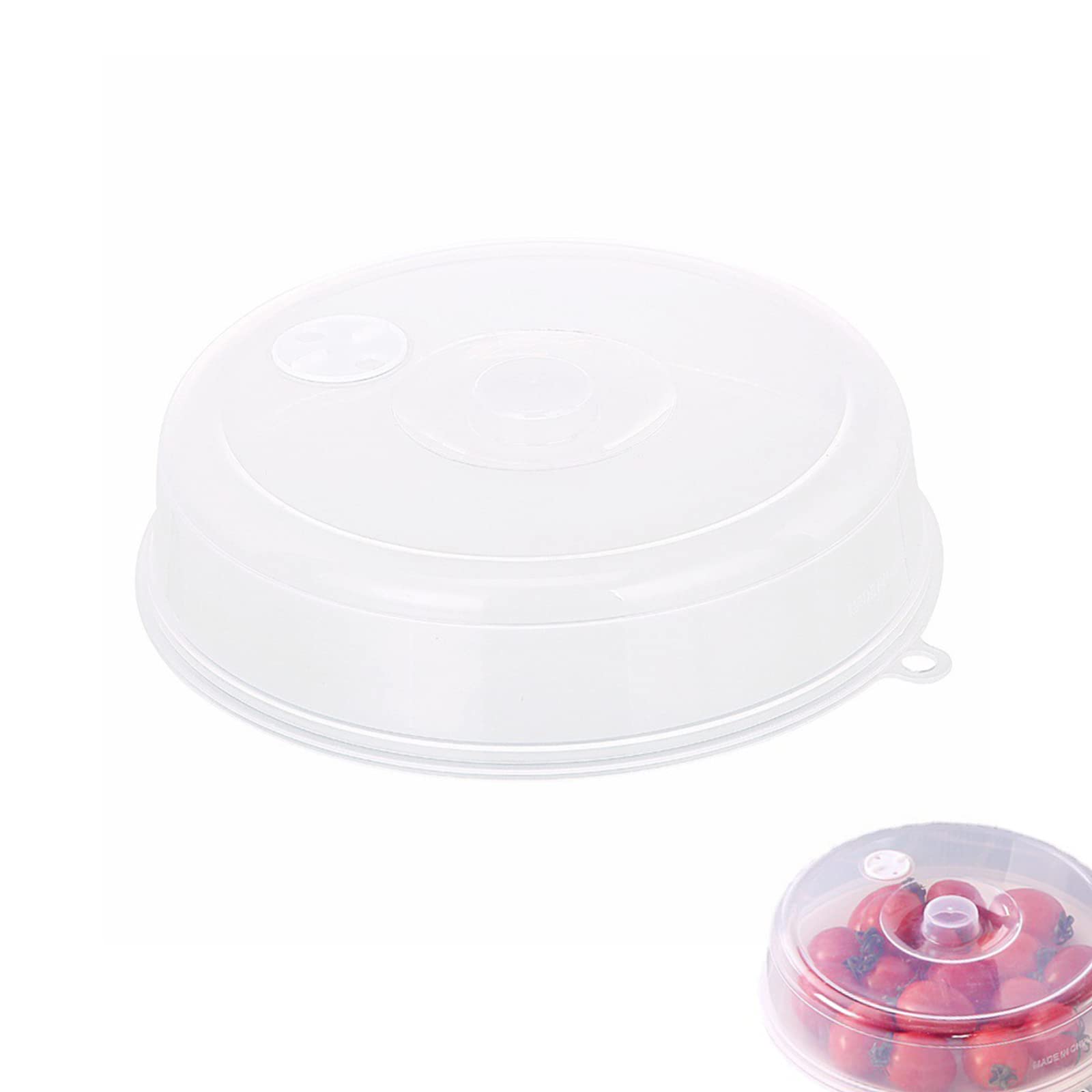 Transparent Dish Lid Plastic Microwave Food Plate Cover Reusable Bowl Lid for Kitchen Dishes Bowls Jars(6.69in*6.69in*1.57in)