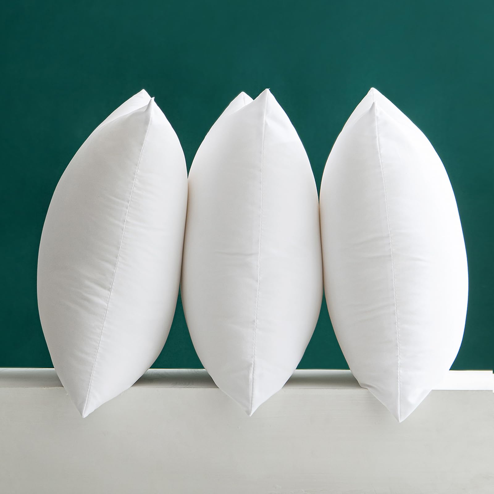 MIULEE 18x18 Pillow Inserts Throw Pillow Inserts Set of 4 18 x 18 Inches Pillow Inserts Square White Decorative Throw Pillows for Couch Sofa Bed