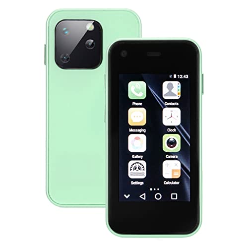 XS13 3G Mini Smartphone, 2.5Inch HD Touchscreen, 1GB RAM 8GB ROM, 1580mAh Battery, for Android 6.0 System, with Bluetooth, WiFi, GPS, Cute Smartphone, Ideal Gift for Kids(Green)