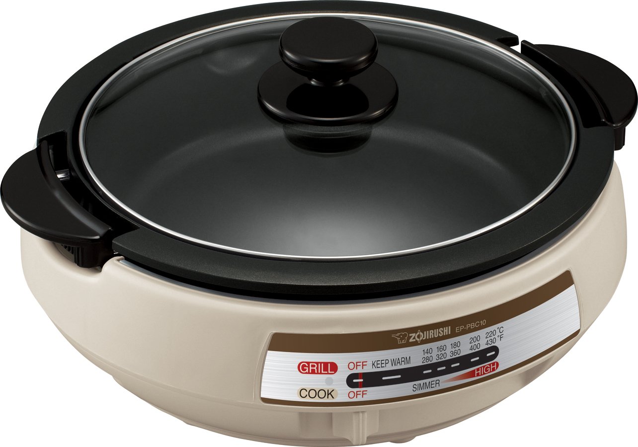 Zojirushi EB-DLC10 Indoor Electric Grill & EP-PBC10 Gourmet d'Expert Electric Skillet