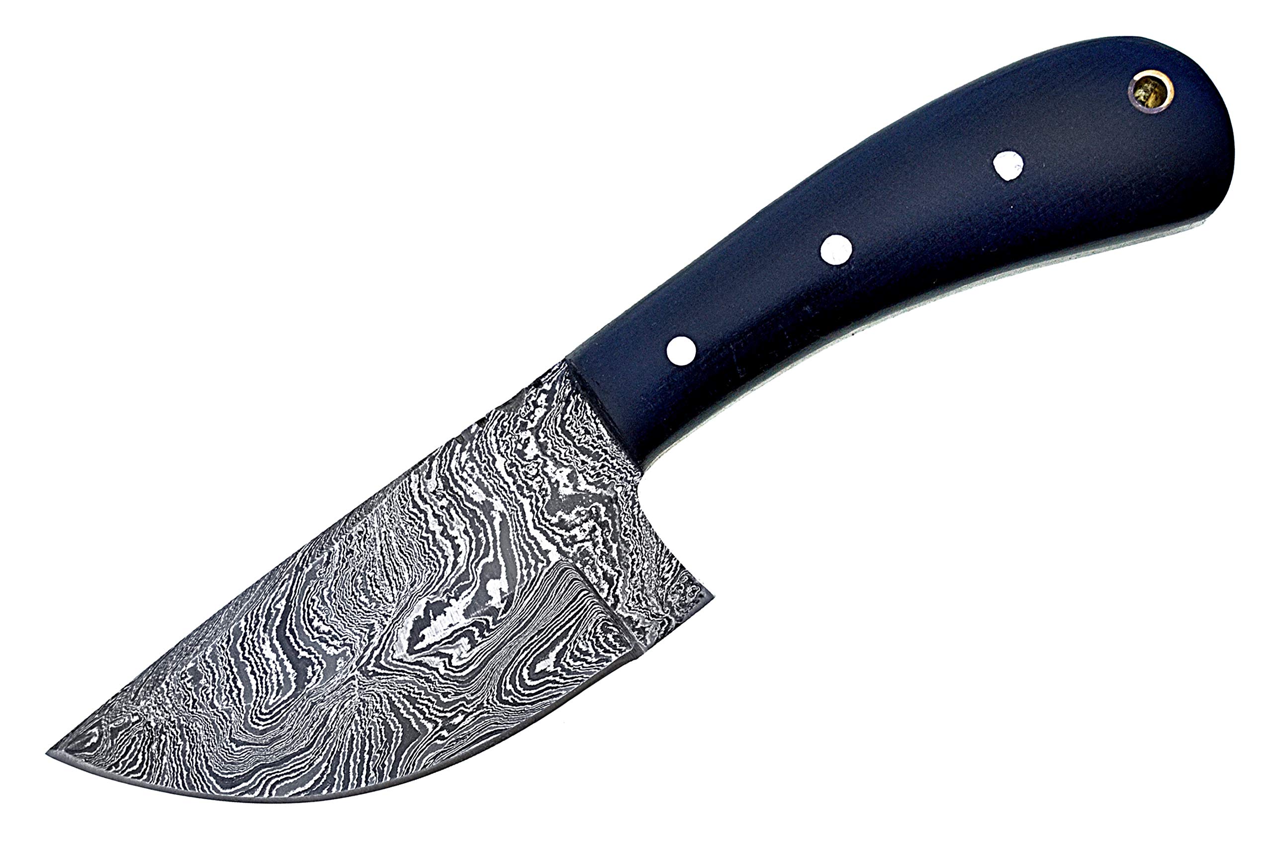 Smart & Sharp Custom Handmade Damascus Steel Hunting Knife/Skinning Knife SS-17333,34 and 35 (Black Micarta)