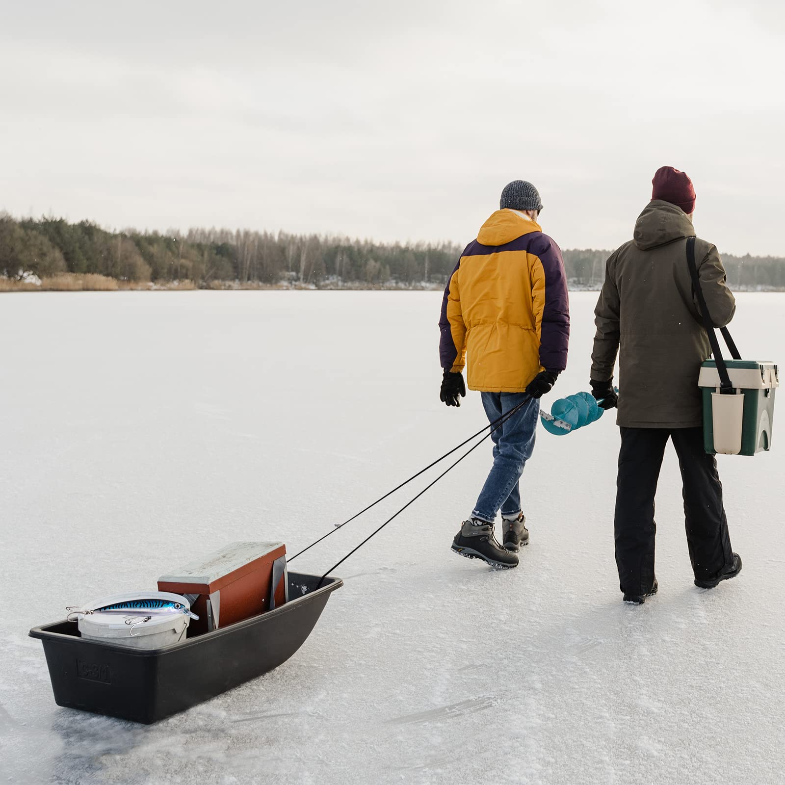Xproutdoor Jet Sled,Ice Fishing Sled,Multi-Purpose Utility Sled for Deer Hunting,Hauling Firewood,Fishing Gear and Work Cargo