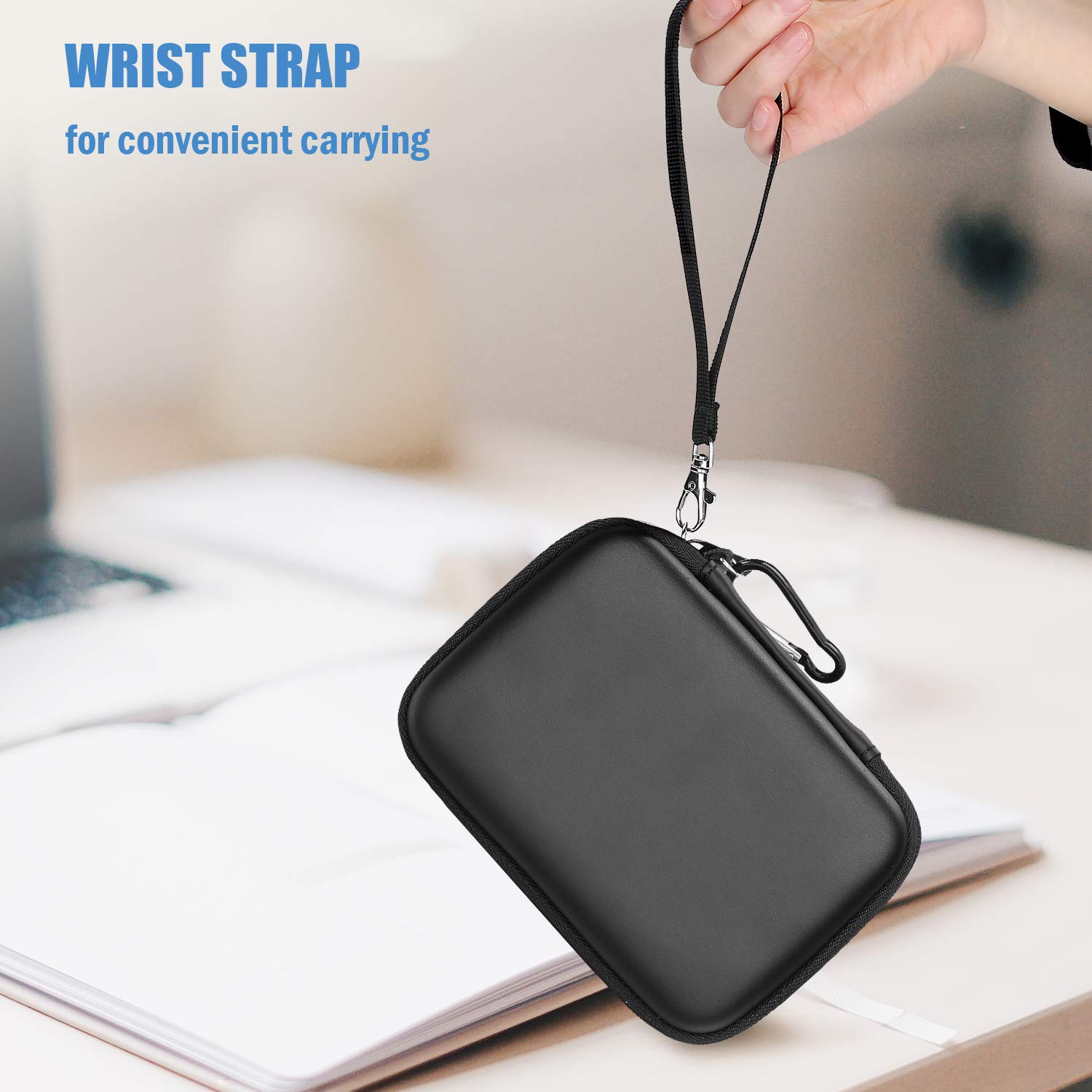 ProCase Hard Drive Case for Canvio Basics Western Digital WD Elements My Passport Seagate Portable Backup Plus Slim 1TB 2TB 3TB 4TB USB 3.0, 2.5β, Samsung T9 Portable External Hard Drive Case -Black