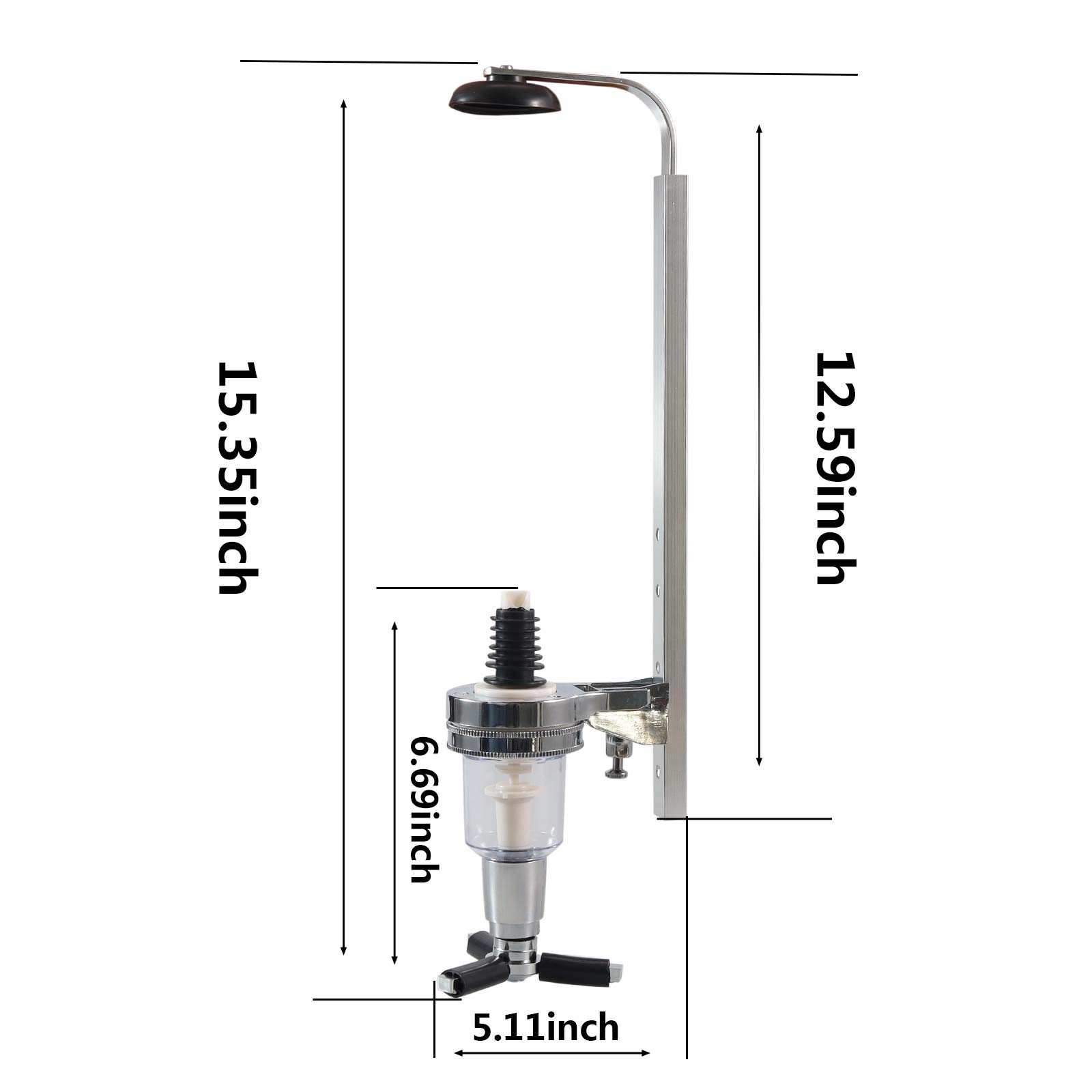 Wall Mounted Liquor Dispenser Bar Butler Bracket Solo Optic Spirit Wine Beer Alcohol Bottle Beverage Stand Revolving Nozzle Drinkware Set (1 Bottle)