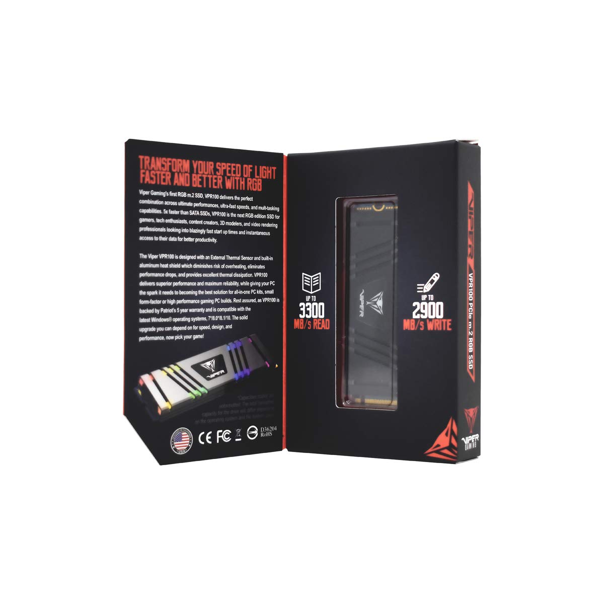 Patriot Viper VPR100 M.2 2280 PCIe 1TB - High Performance Solid State Drive