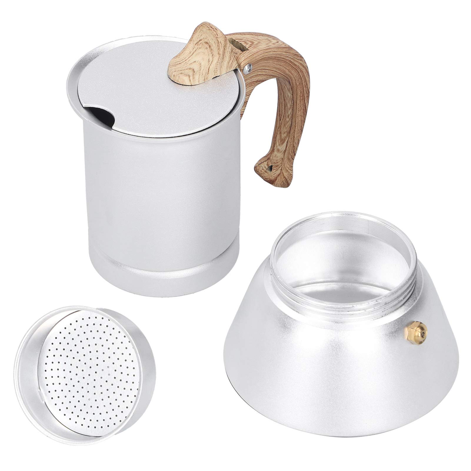 Stovetop Coffee Maker, 150ml Coffee Maker Moka Pot Stainless Steel Coffee Pot Induction Cooker Use Home Supplies