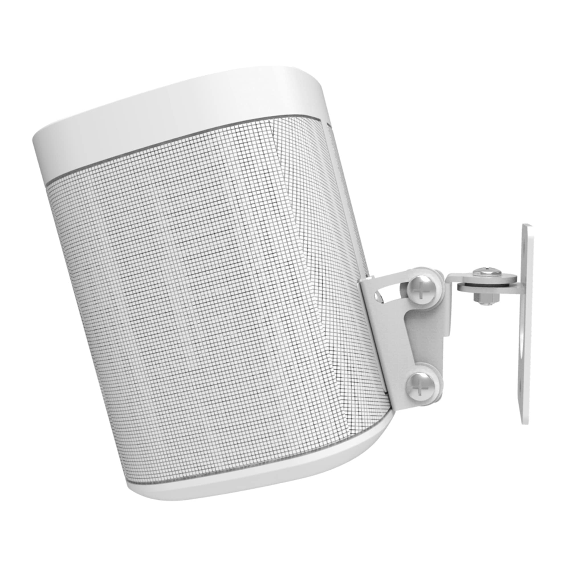Play 1 Wall Mount, White, Compatible with Sonos Play:1 Only, Adjustable Swivel & Tilt Mechanism, Mounting Bracket includes All Fixings
