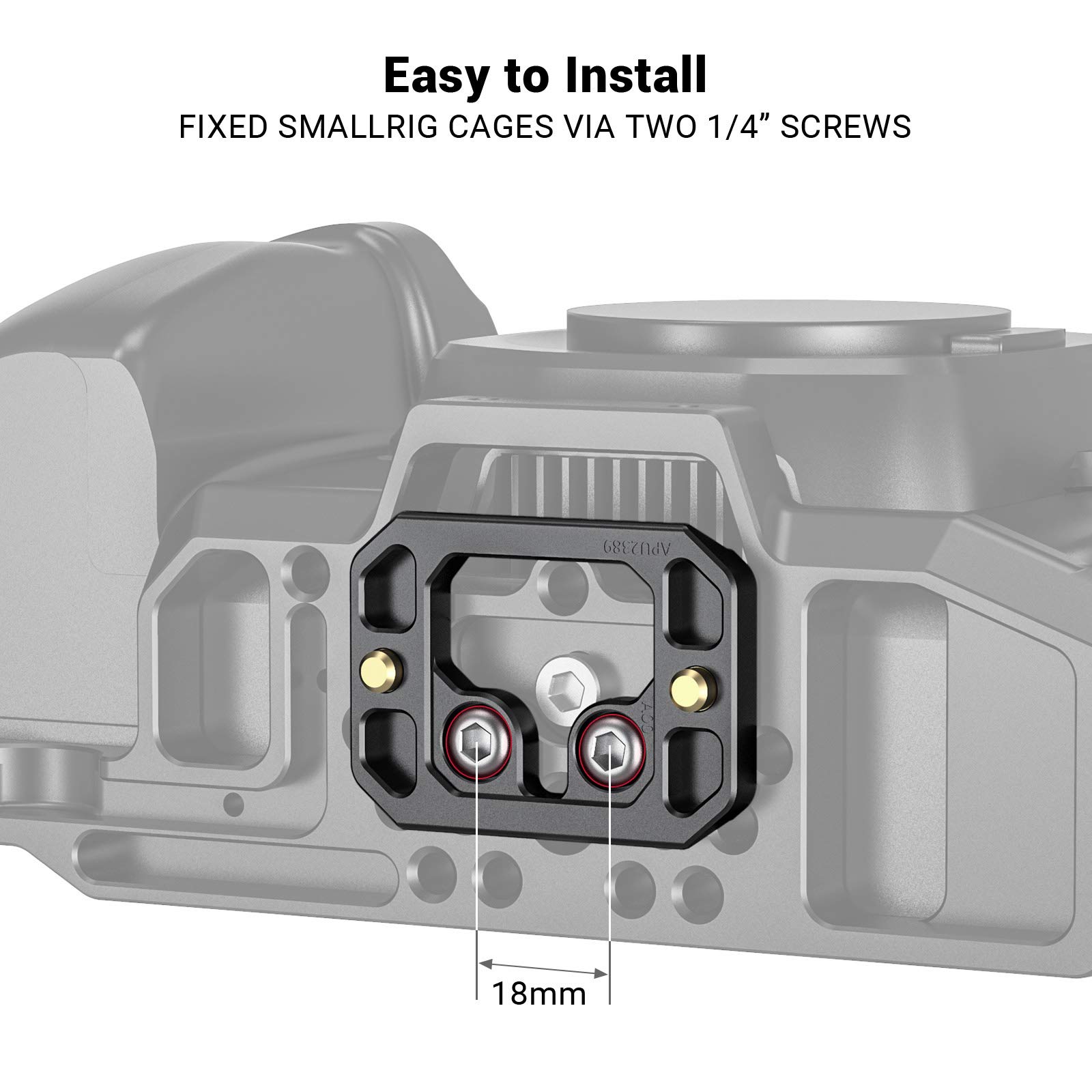 SMALLRIG Camera Quick Release Plate Adapter for Arca-Swiss Standard Compatible with SmallRig Cage - APU2389