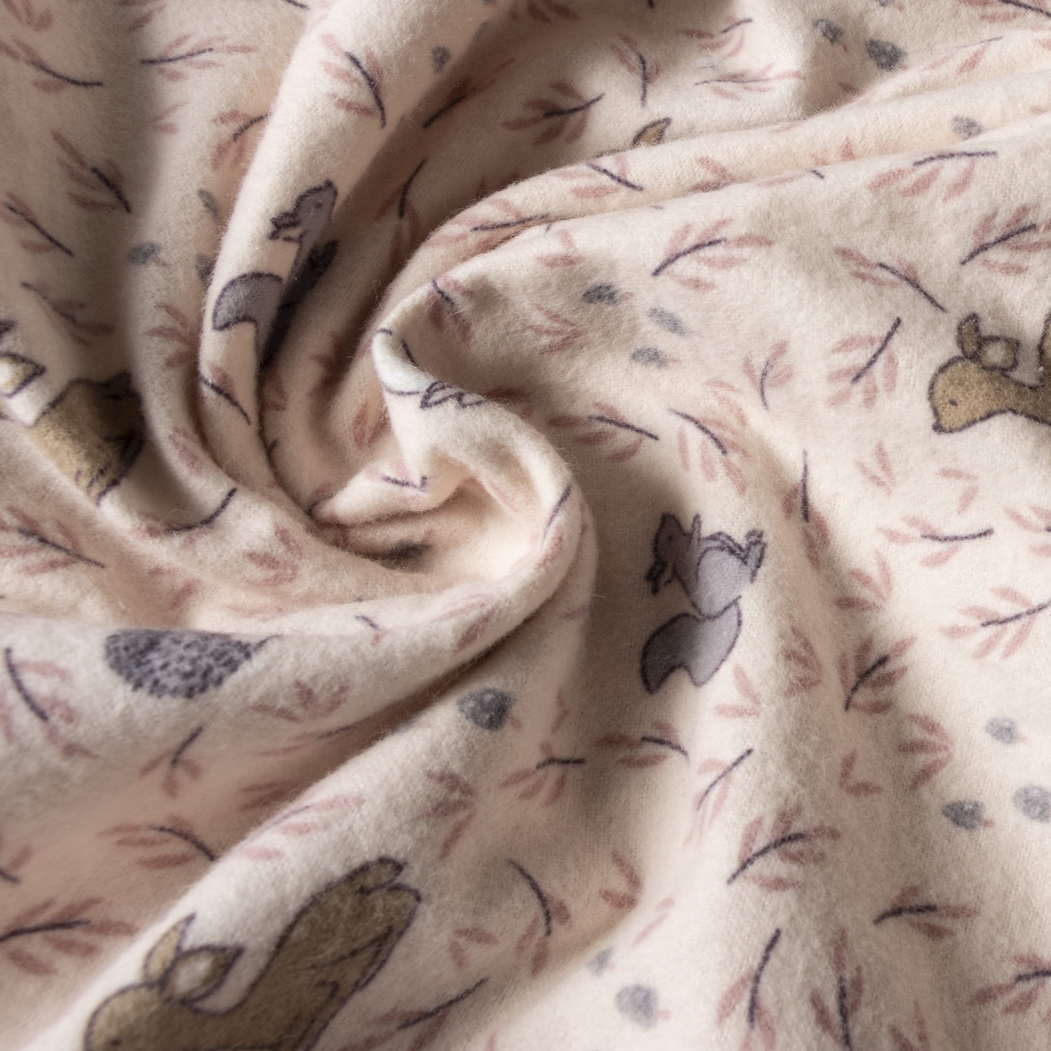 Trend Lab Autumn Forest Deluxe Flannel Fitted Crib Sheet, Peach