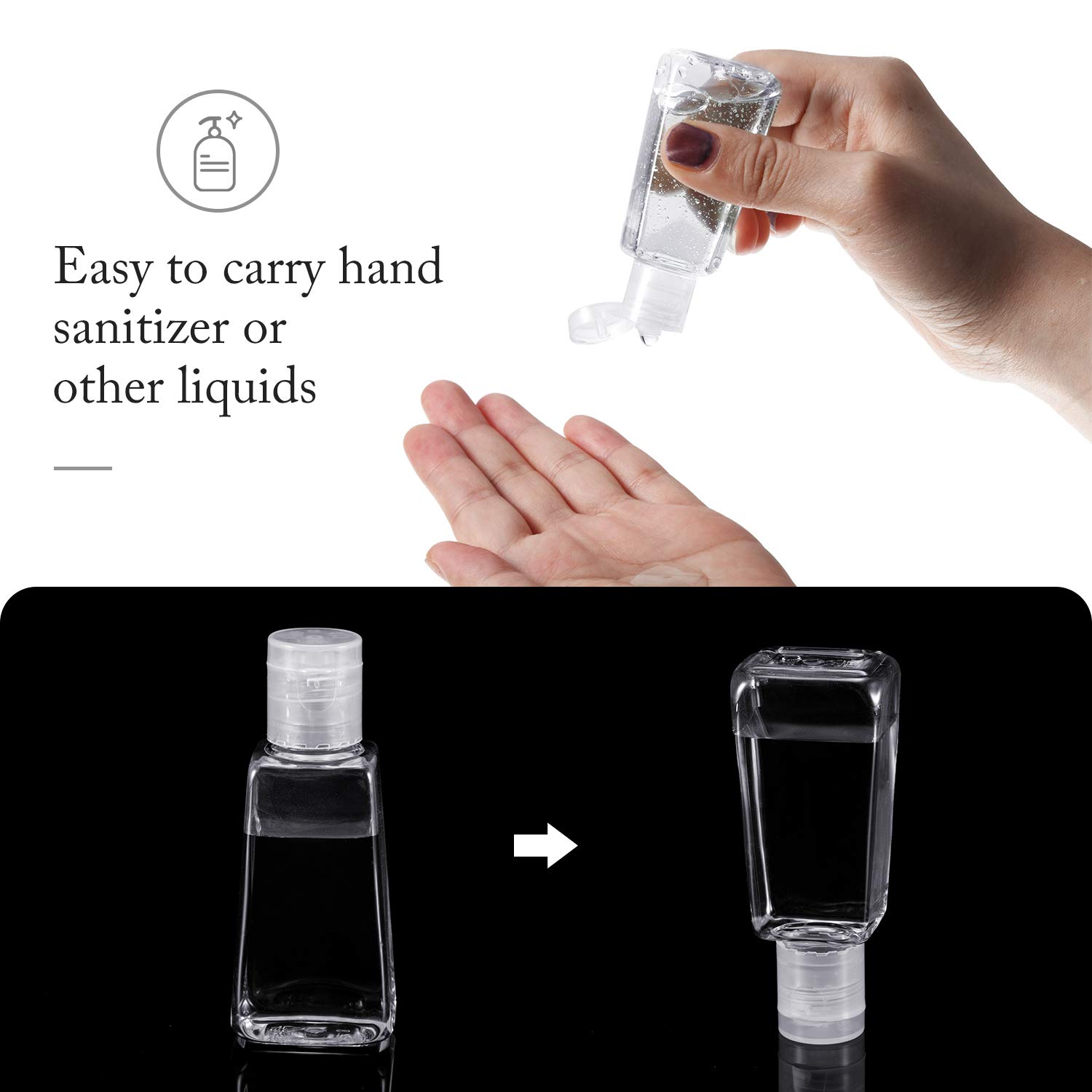 Patelai 20 Pieces Travel Bottle Keychain Holders Set, 5 Lipstick Holder 5 Keychain Wristlet Lanyards 5 Lipstick Holder Keychain 5 Plastic Empty Bottles for Liquid Lotion Toiletry (Marble Style)