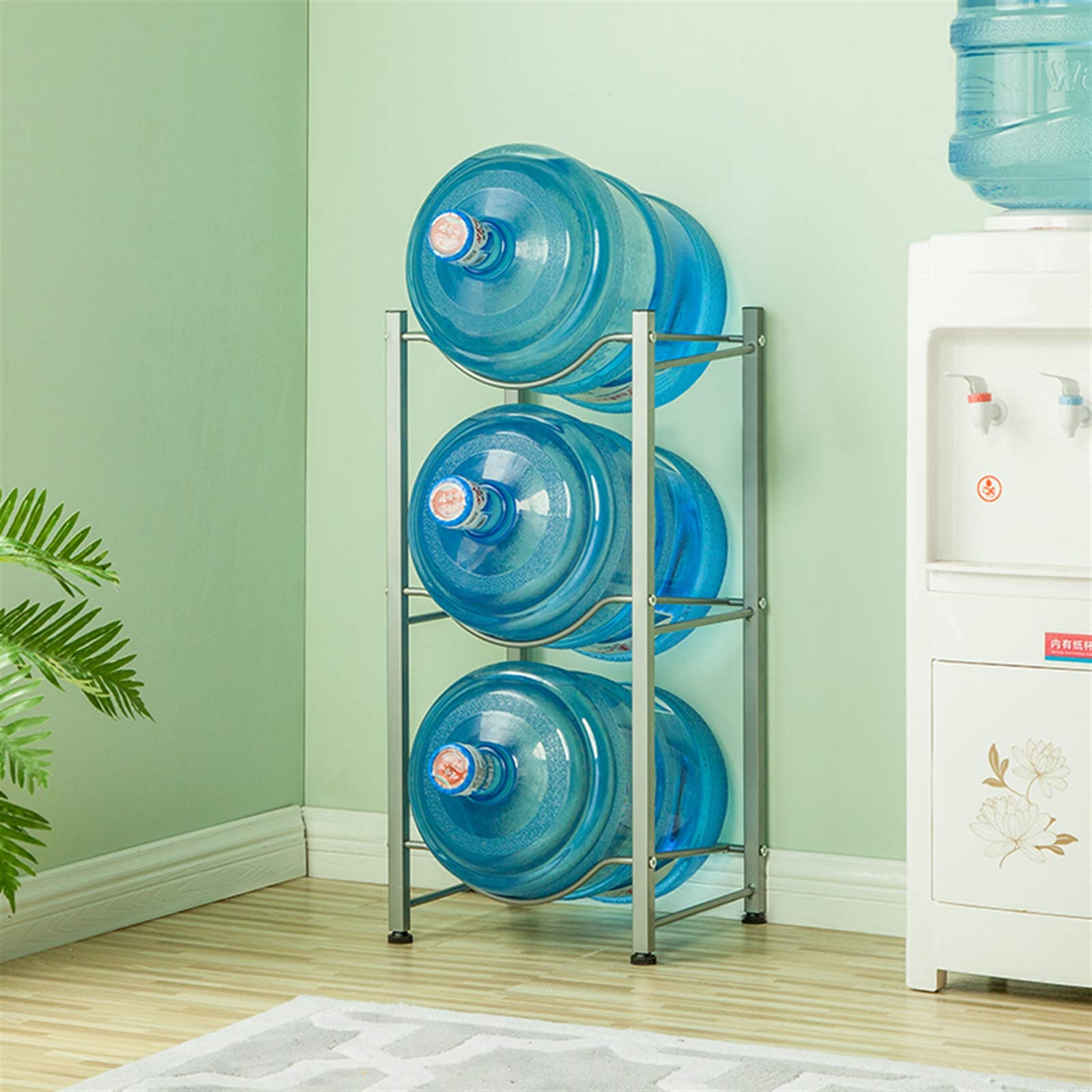 Vasitelan 3-Tier Water Cooler Jug Rack, 5 Gallon Detachable Water Bottle Holder for Kitchen, Office, Home