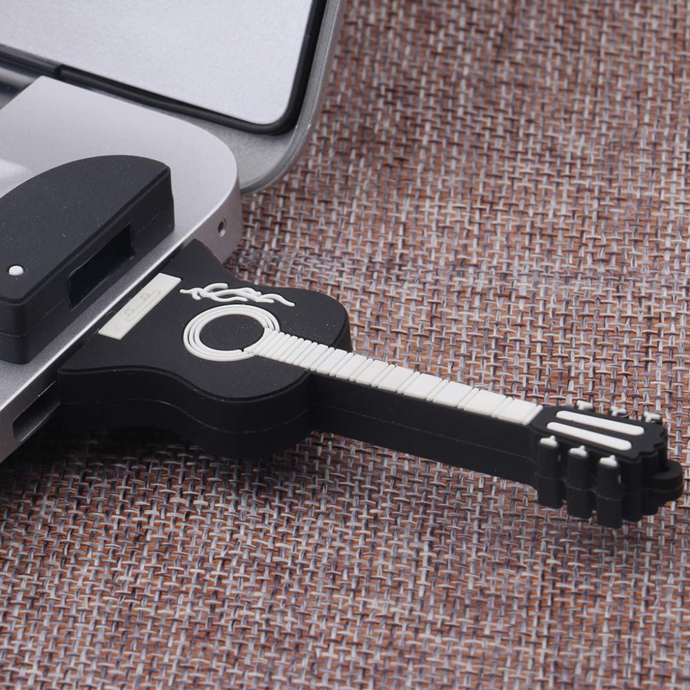 schicj133mm Creative USB Flash Drive Gift,4GB 8GB 16GB 32GB 64GB Capacity Mini Guitar Memory Storage U Disk,for School, Office, Photos, Videos, Music and Other Files Blue 64G