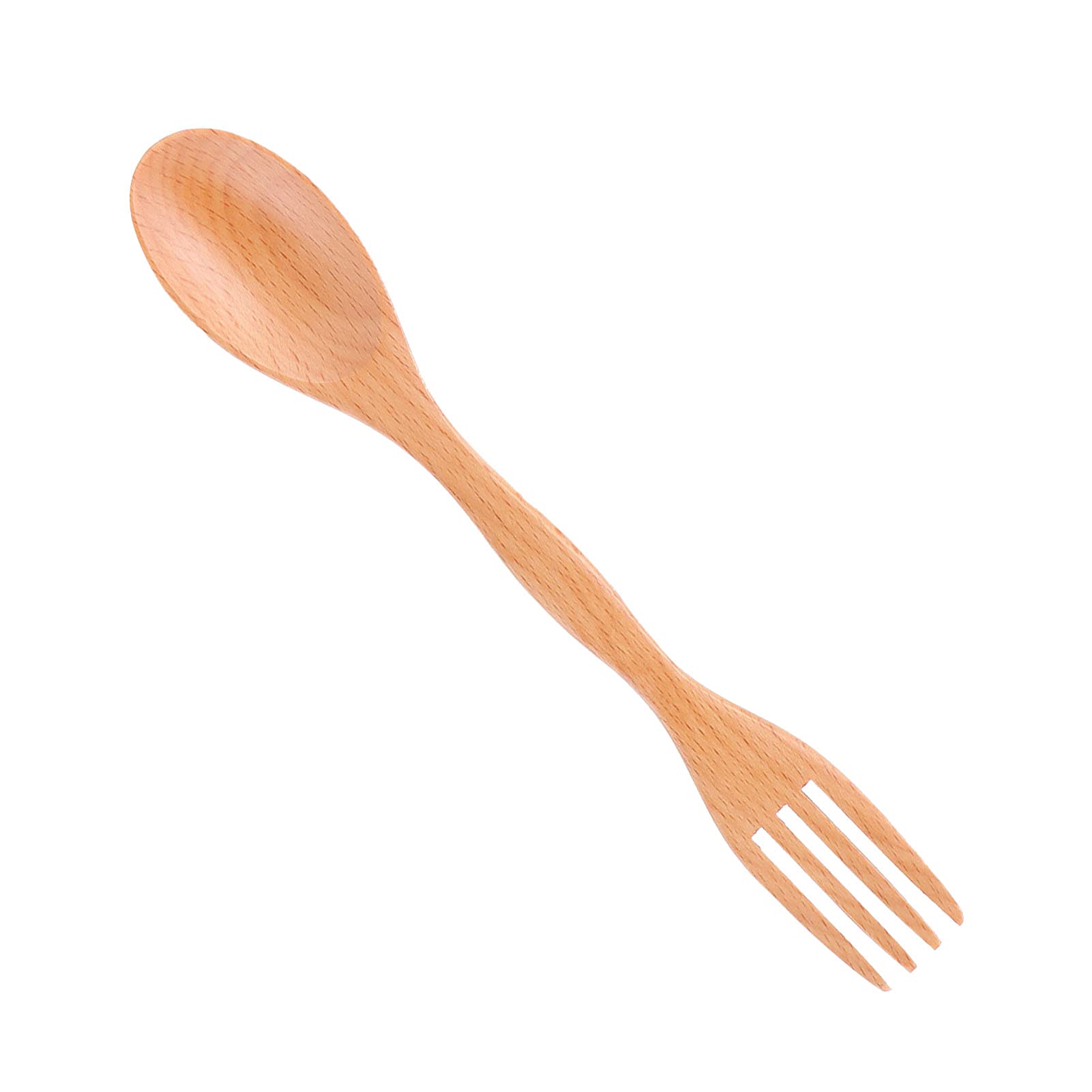 Wooden Salad Server,Integrated Salad Spoon and Fork Natural Hand Wooden Utensils for Serving Salad