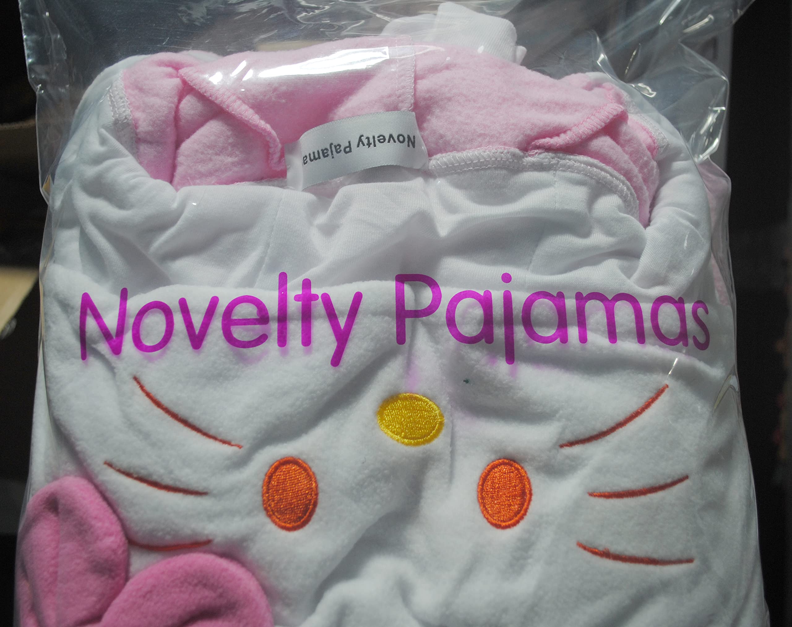 Novelty Pajamas Unisex Hooded Onesie Critters Costumes Pyjamas Pink Cat S