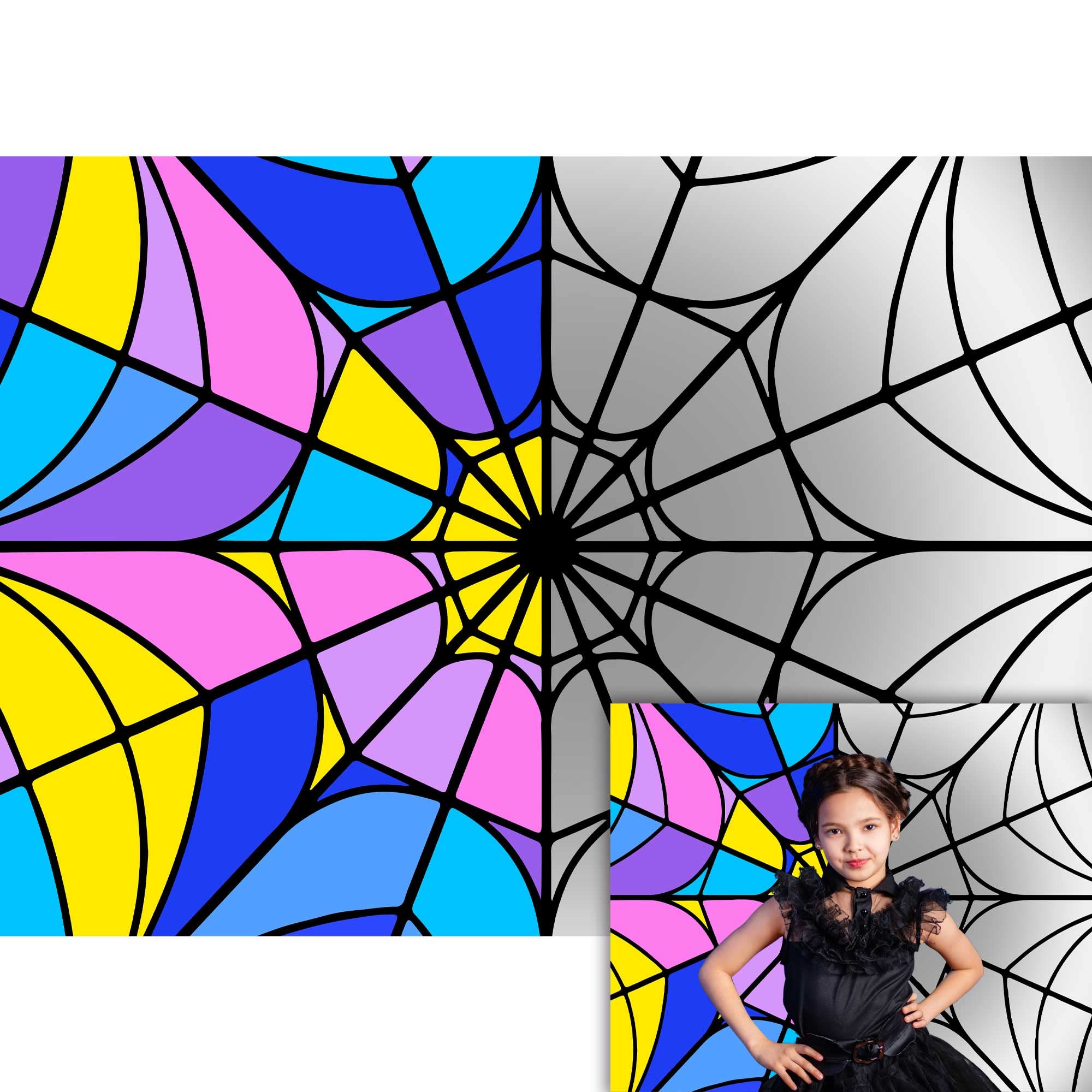 SeekPro 7x5 Wednesday Addams Birthday Banner Wednesday Addams Party Backdrop Photo Background Wednesday TV Party Supply Favor for Birthday Party Decor Nevermore Character Party Banner SK6253B