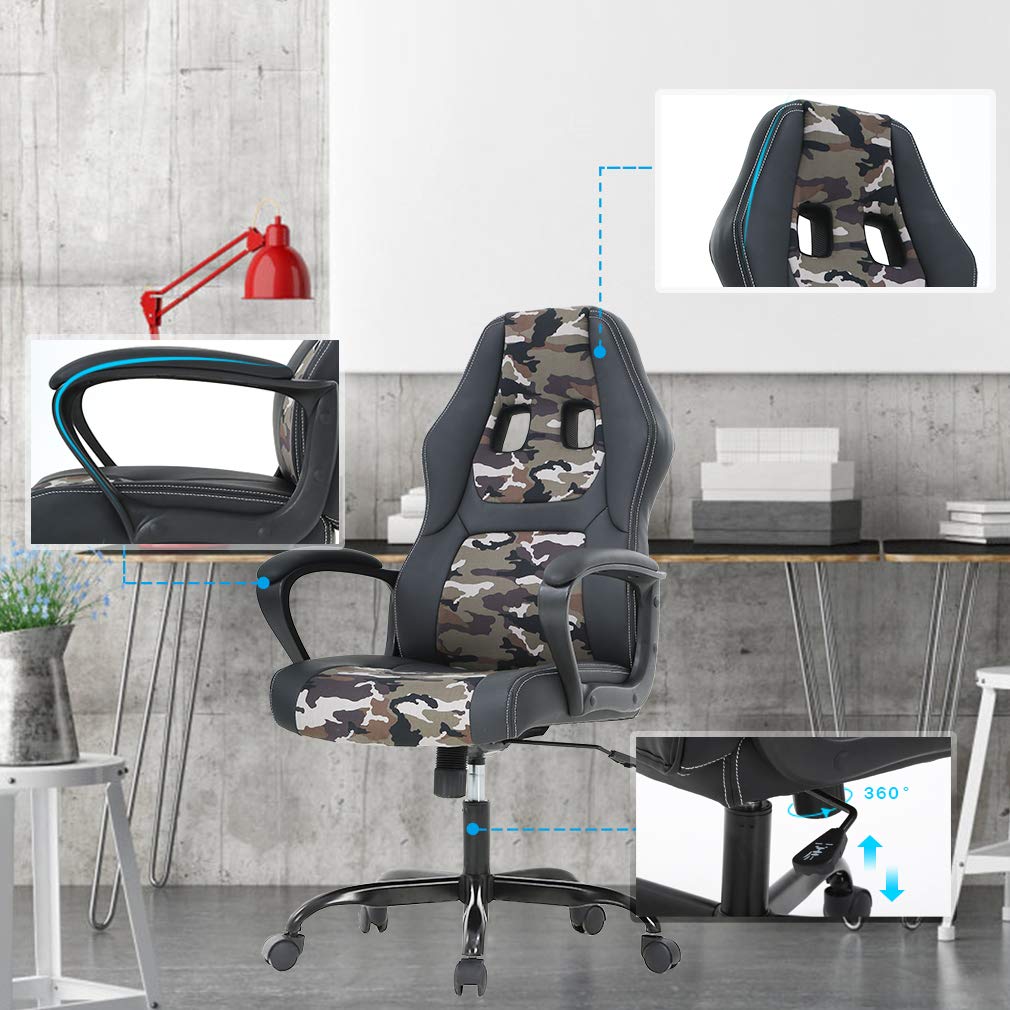 Office Chair PC Gaming Chair Cheap Desk Chair Ergonomic PU Leather Executive Computer Chair & Gaming Desk Computer Desk 45.2"x 23.4" Home Office Desk Extra Large