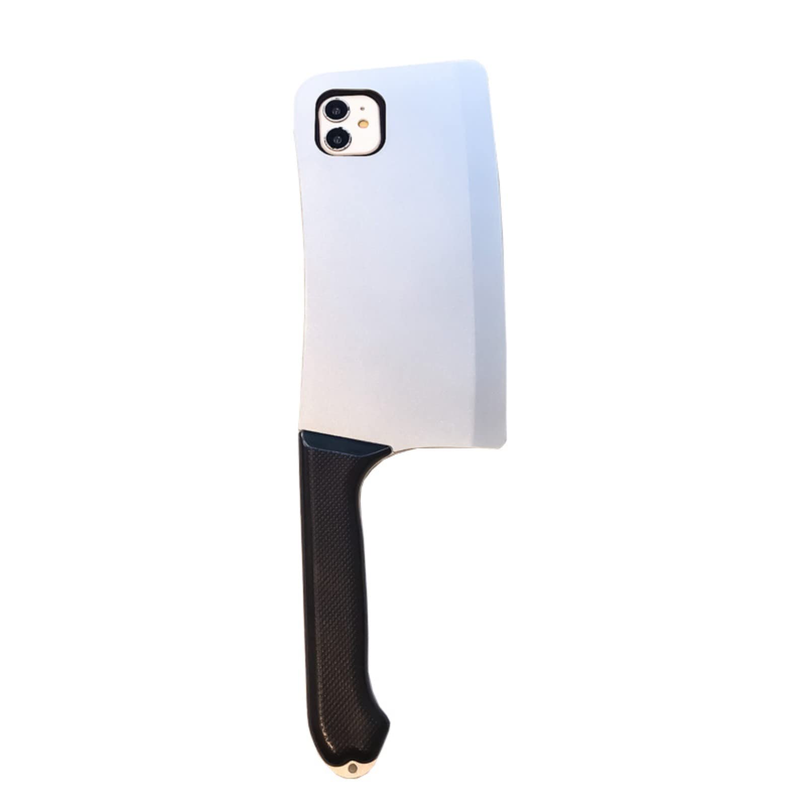 OLOBBIRD Mischievous Kitchen Knife Shaped Soft Silicone Phone Case for Samsung Galaxy A70 A50 S A30 A20 A10 E A40 A80 A90, Creative Spoof Back Cover, Shockproof Protective Shell(White,A10E)