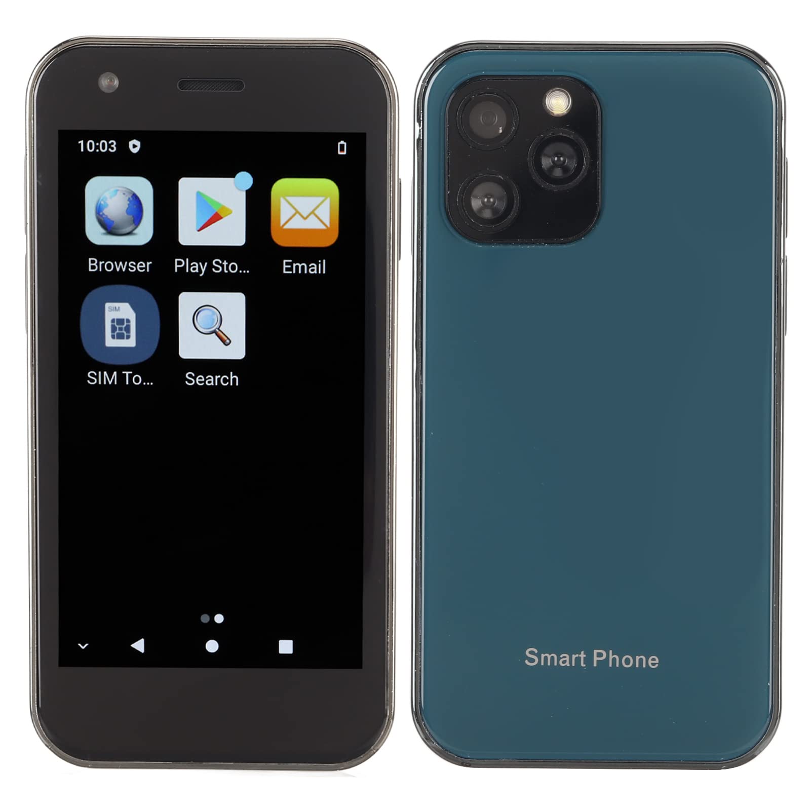 Serounder XS12 4G Mini Smartphone, Student Pocket Cellphone with 3.0 Inch Display 4GB RAM 32GB ROM 5MP Front 13MP Rear Camera, Support Facial Recognition, GPRS, Bluetooth, WiFi (