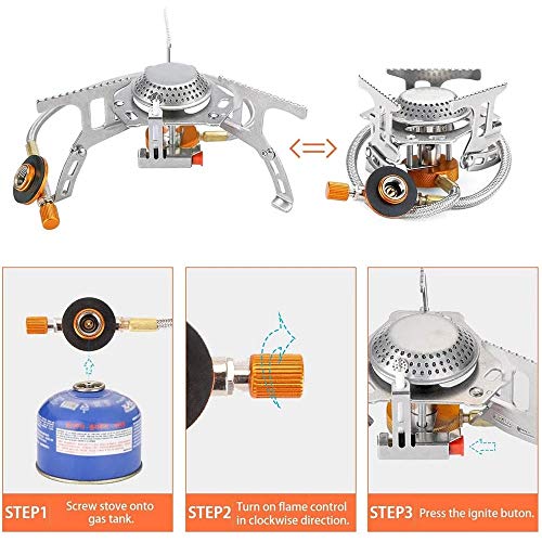 YFDM Camping Travel Equipment Tableware Cookware Kit Pots Burner Gas Stove Accessories Kitchen Utensils Sets Picnic BBQ Supplies