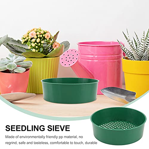 Yardwe Green Toys 10pcs Outdoor Bonsai Screen Spreaders Seeding Classifier Pan Rock Planter Separator Green Stackable Mesh for Cultivation Panning Riddles Earth Tool Riddle Planting Kids Toys
