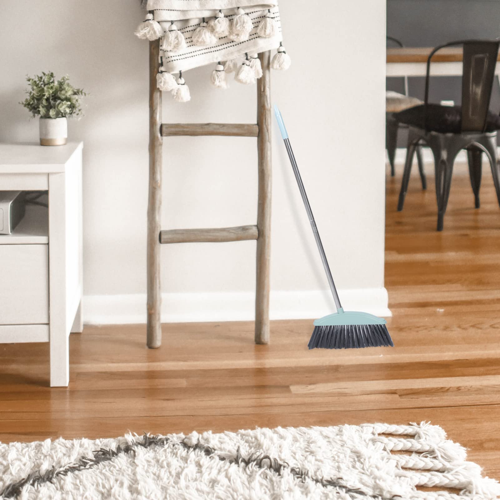 Yardwe Indoor Outdoor Broom Floor Cleaning Broom with Long Handle Heavy- Duty Household Brooms for Home Kitchen