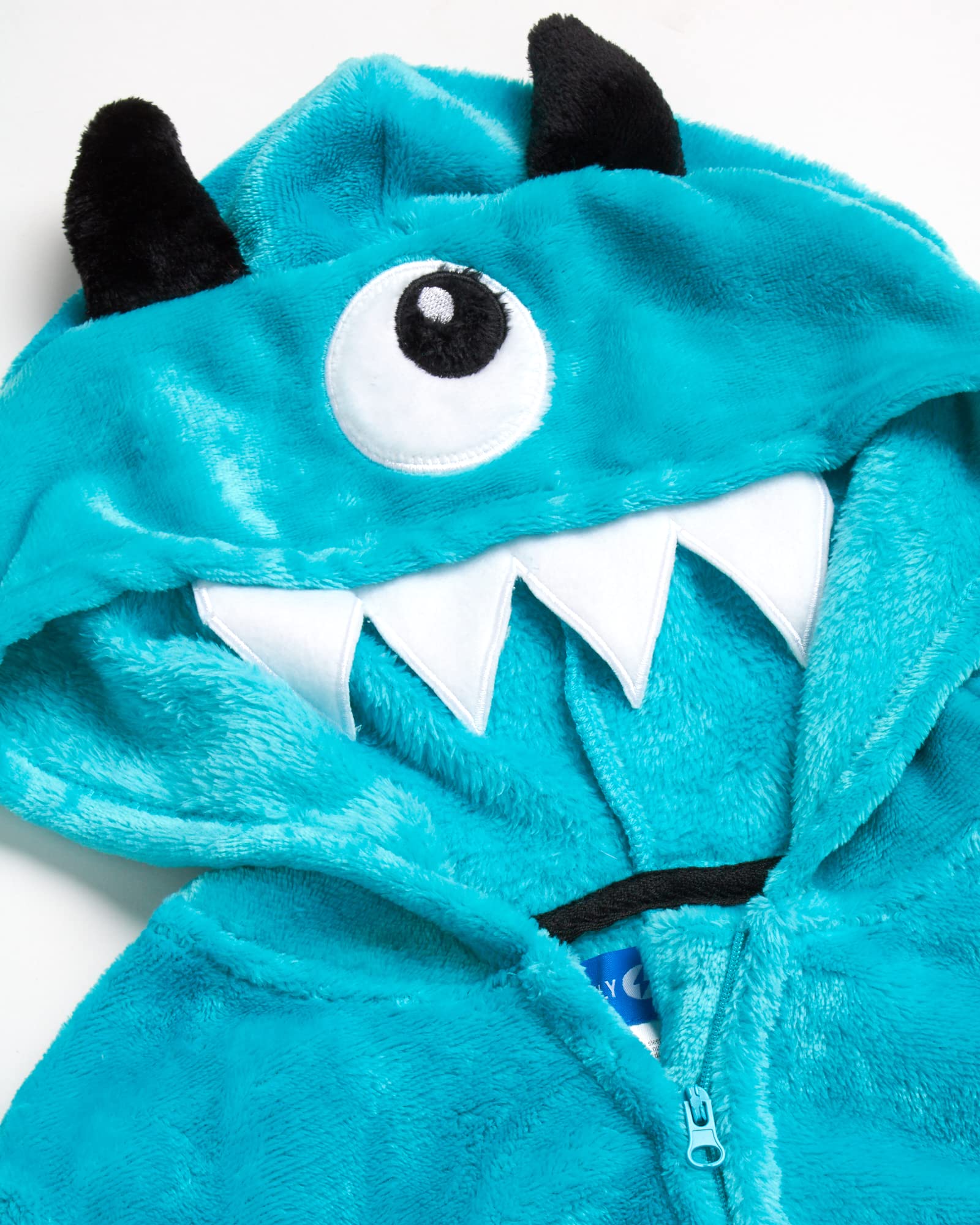 ONLY BOYS Bathrobe - Plush Fleece Bathrobe: Sharks, Cyclops, Dinosaurs, Bears (2T-14), Size 8-10, Brontes Teel