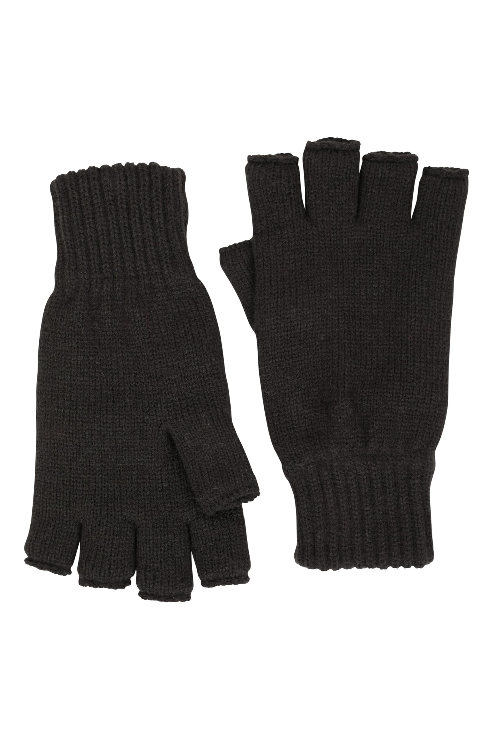 Mountain Warehouse Fingerless Knitted Gloves - Light Ski Gloves Black