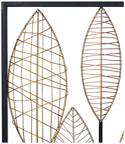 Scott Living - 5246122 Luxe Metal Feather Wall Décor, 32 inch, Black