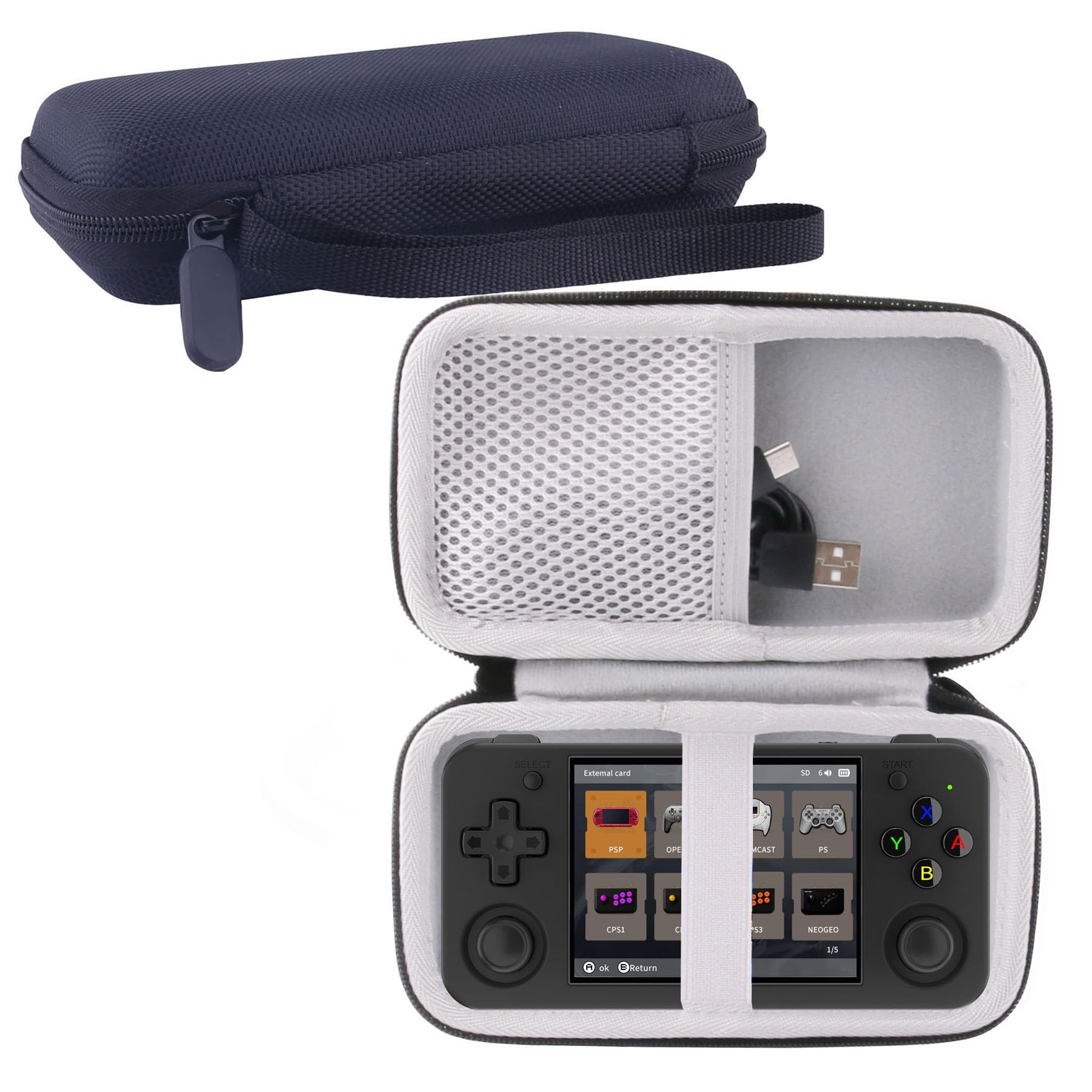 WERJIA Hard Portable Travel Case for RG35XX H/TEBIYOU Handheld Game Console(Case Only)
