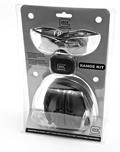 Official GLOCK Range Kit Earmuff Hearing Protectors & Protective Glasses & Earplugs w/ Case