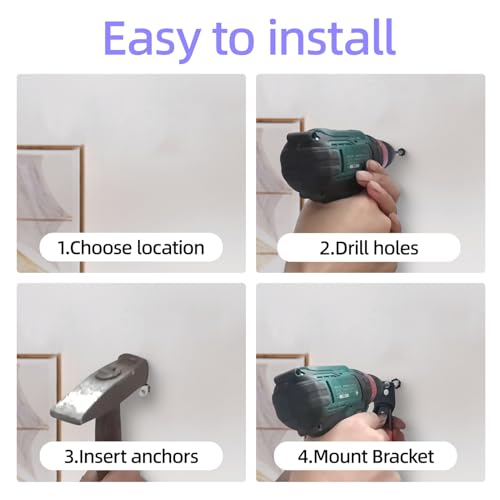 Rlipily 30 Pack Garage Hooks Steel Heavy Duty Garage Storage Hooks Utility Steel Wall Mount Garage Hanger&Organizer for Bikes,Garden Tools, Ladders, Bulk Items,Ropes and More Equipment