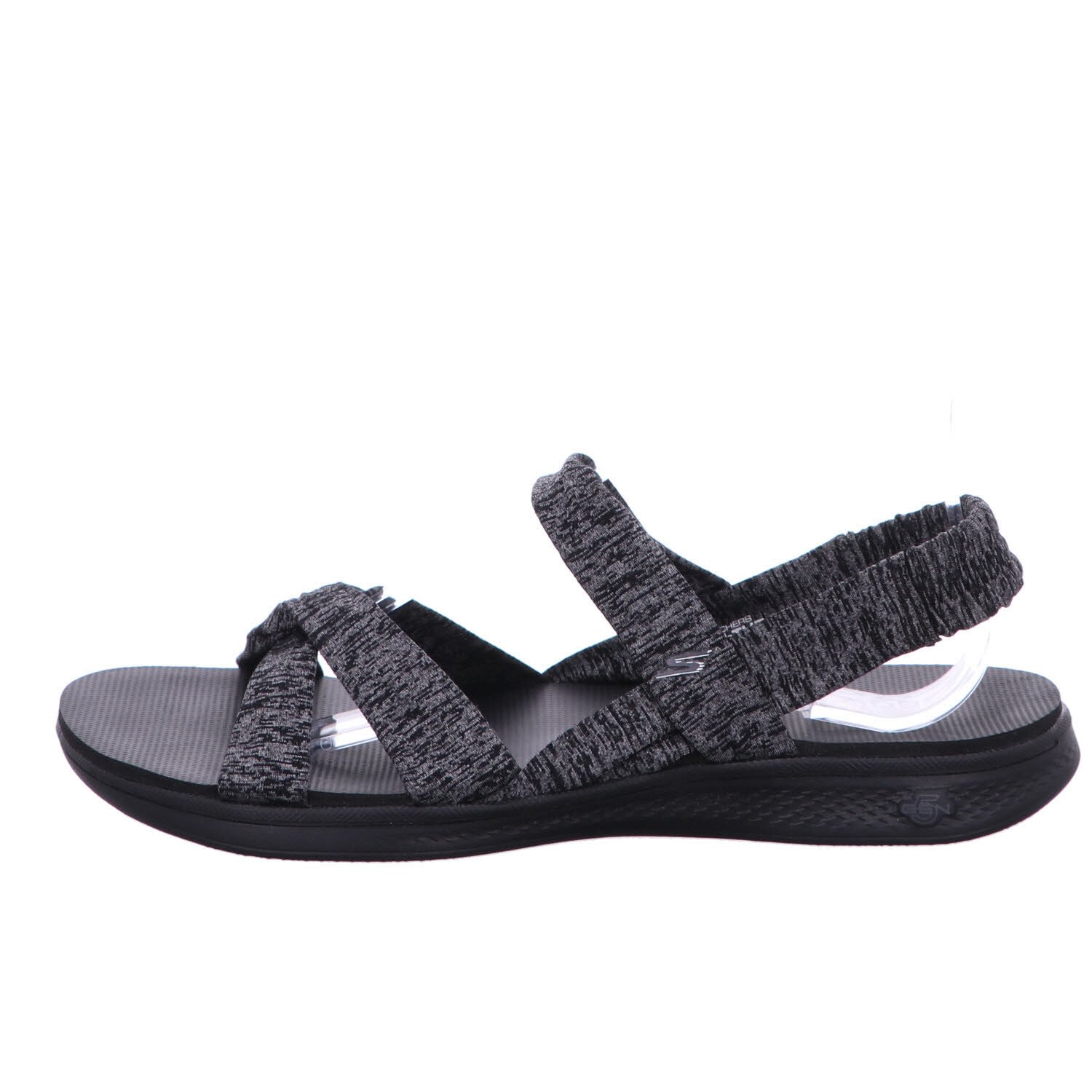 Skechers Performance Women's H2 Goga Bountiful Flip Flop,Black/Gray,11 M US
